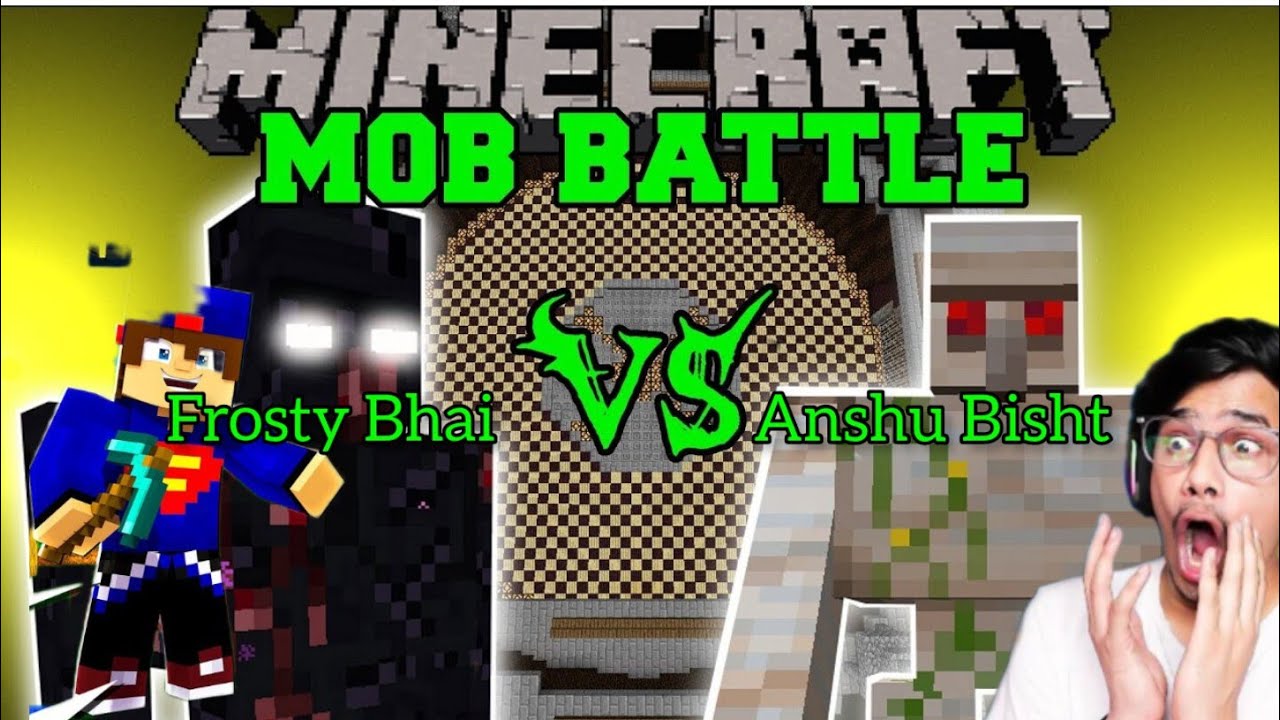Minecraft Hardcore Mobs Battle Frosty Bhai VS Anshu Bisht 😱 || MUTANT ...