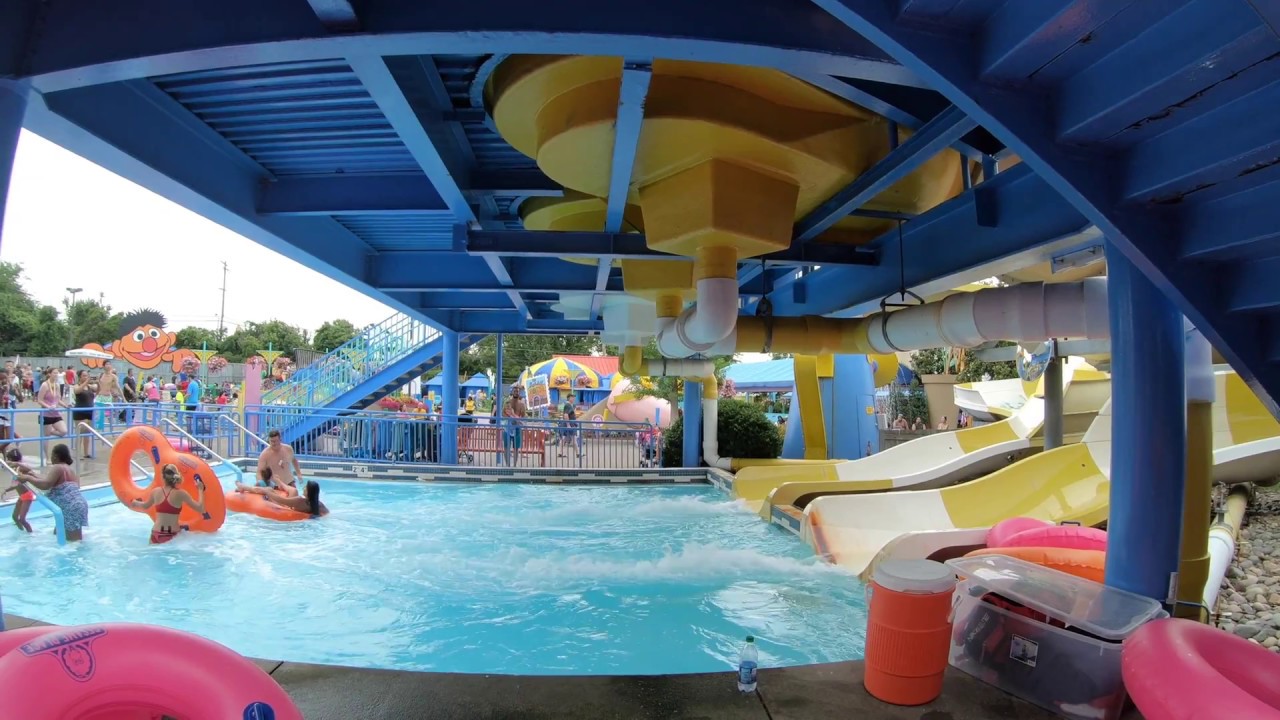 Sesame Place Slimeys Chutes Water Slide Youtube