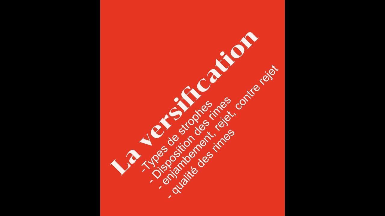 La versification: le rejet, l'enjambement, la mesure métrique, les ...