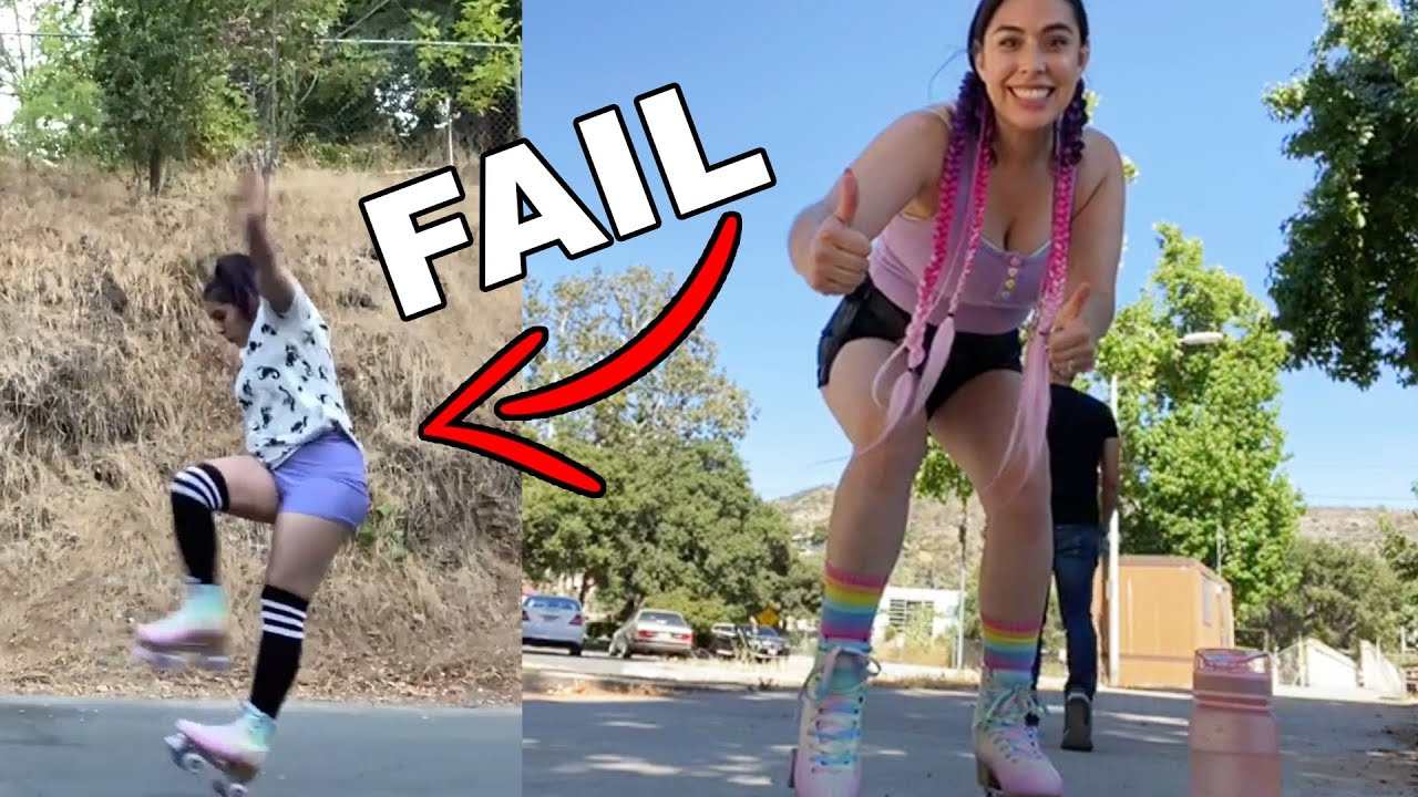 Roller Skate Progress - 1 Week || Tiffyquake - YouTube