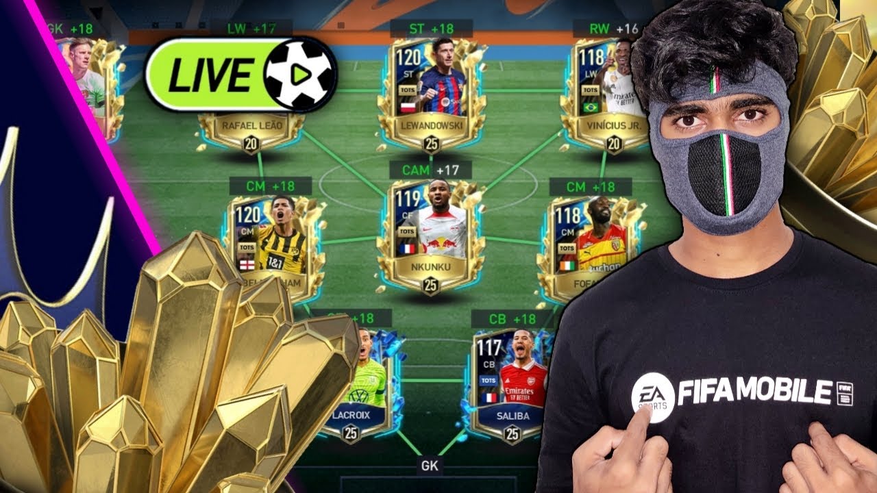 FIFA MOBILE LIVE : UTOTS CHAOS || NEW TEAM 😂 || ROAD TO 69.69k - YouTube