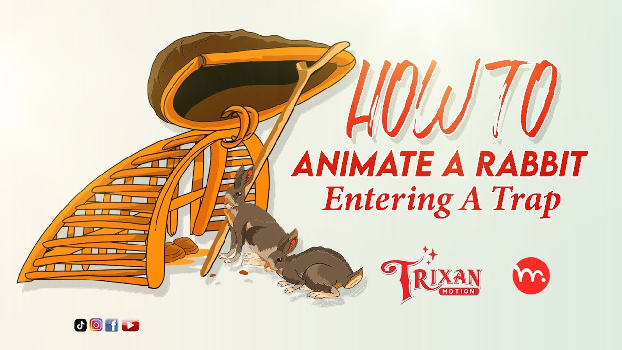 “How to Animate a Rabbit Entering a Trap #CuteBunny #AnimalTrap # ...