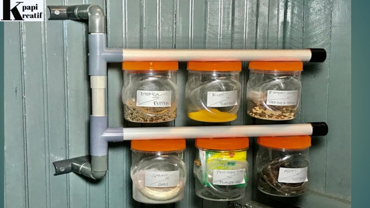 membuat tempat bumbu dapur dari barang bekas - YouTube