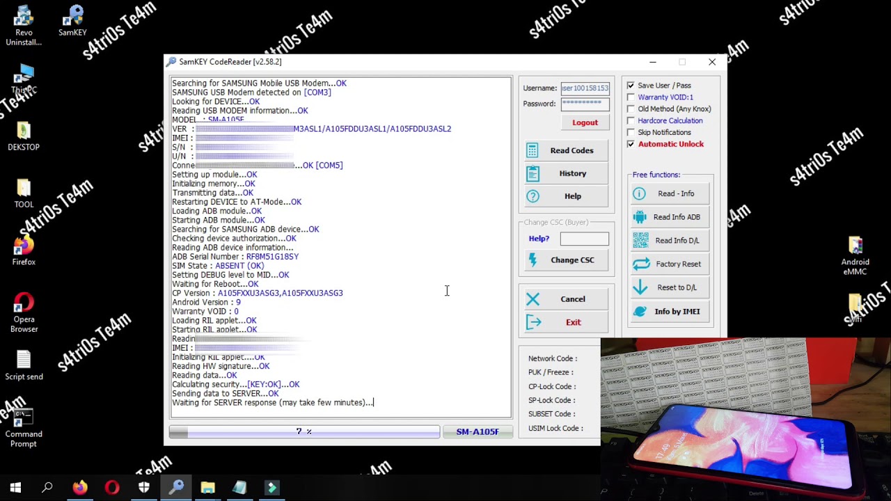 Unlock Network Samsung A10 A105F - YouTube