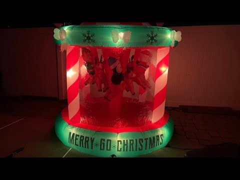Carousel HUGE Airblown Inflatable Christmas 4K unboxing - YouTube