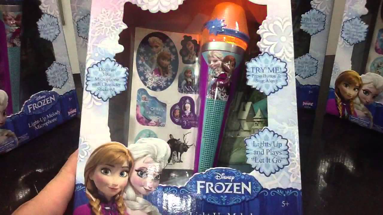 Disney Frozen Elsa and Anna light up melody microphone plays let it go ...