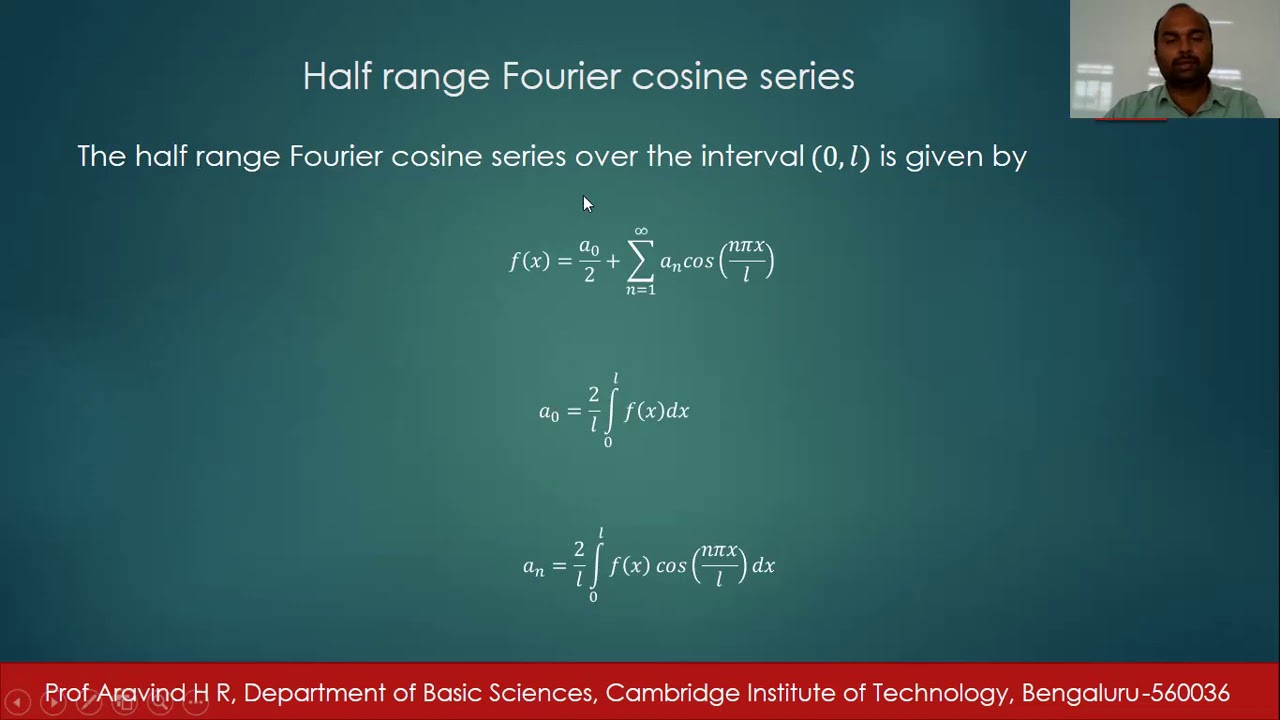 Half range Fourier Sine and Cosine series - YouTube