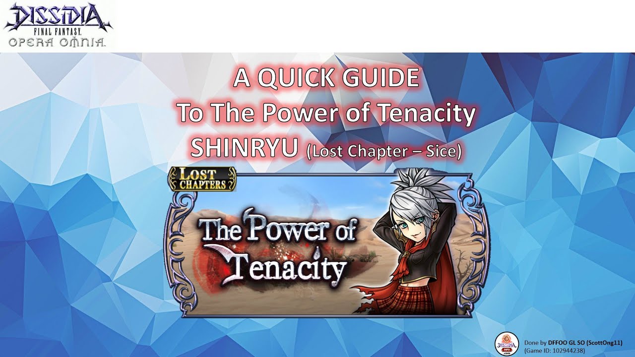 DFFOO GL | The Power of Tenacity SHINRYU Overview - YouTube