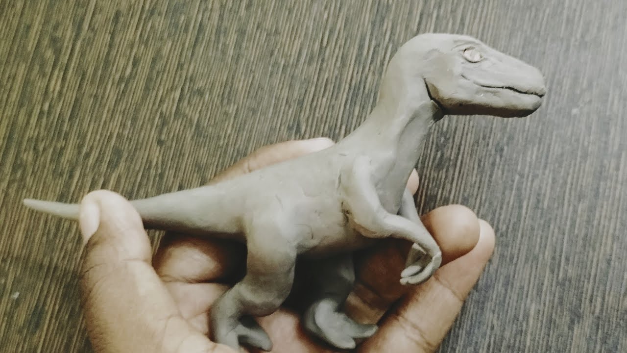 How to make a clay velociraptor dinosaur with clay.step by step.#diy # ...
