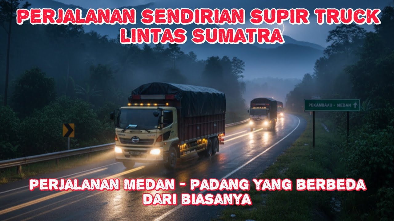 🛑PERJALANAN SENDIRIAN SUPIR TRUCK LINTAS SUMATRA, PERJALANAN MEDAN ...