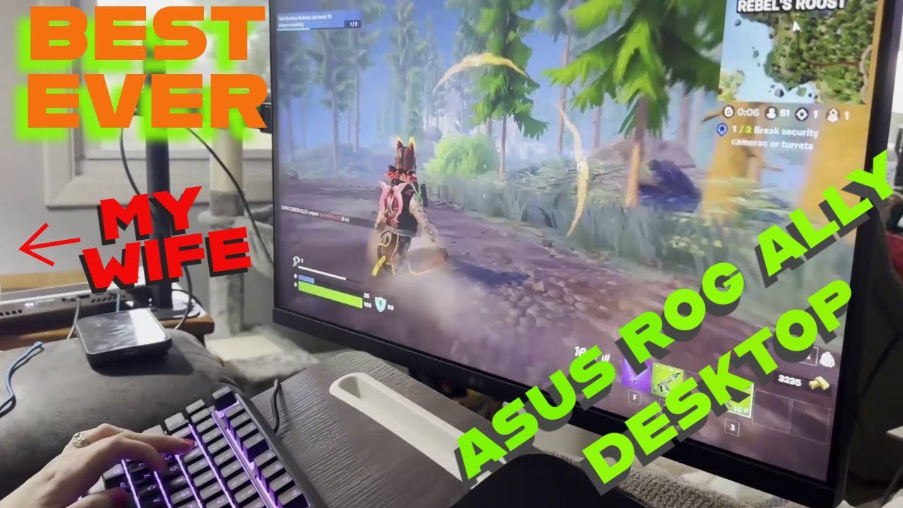 ASUS ROG ALLY Wife's Desktop Setup BEST EVER - YouTube