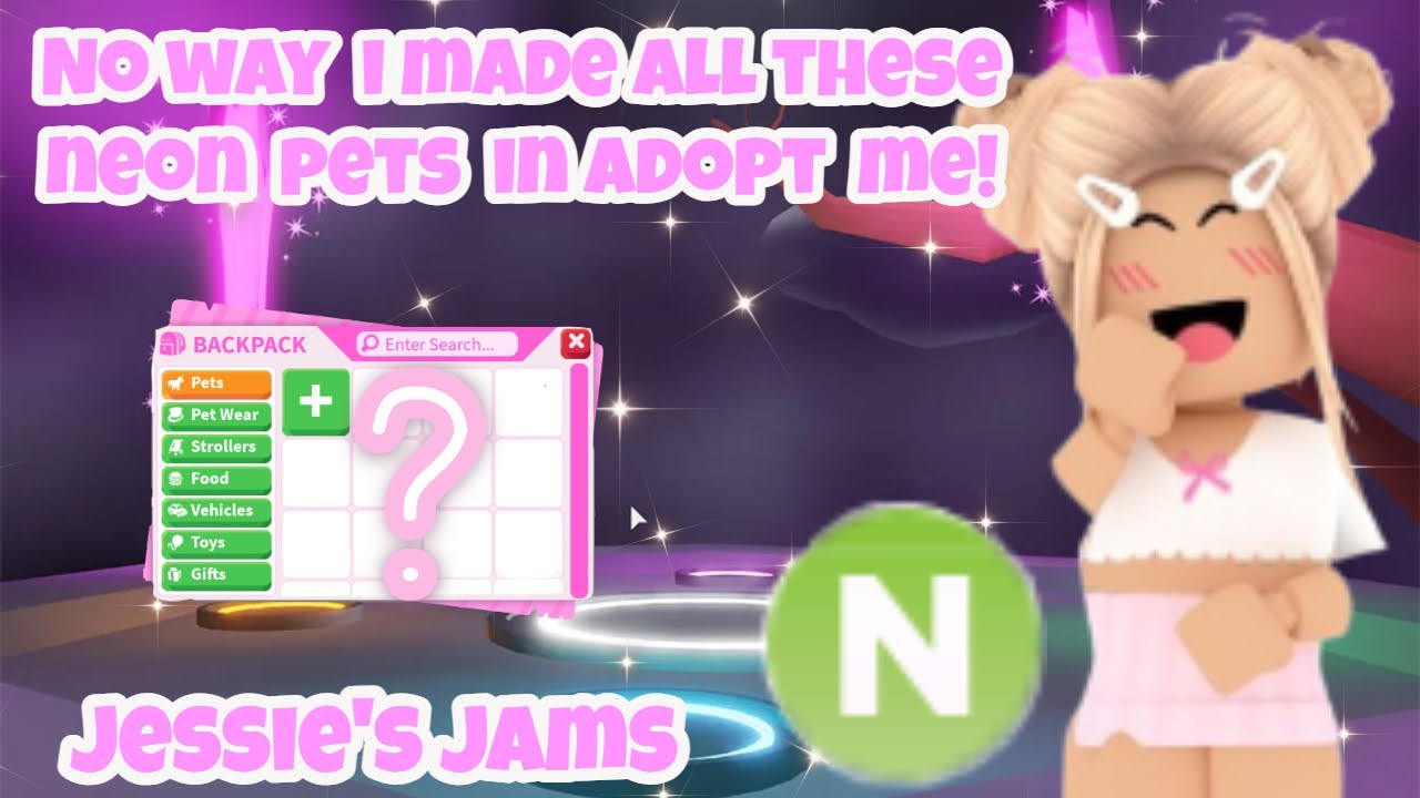 NO WAY I MADE ALL THESE NEON PETS IN ADOPT ME?! - YouTube