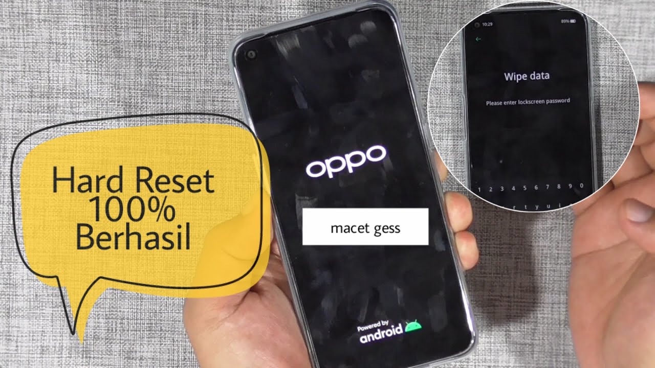 Cara Hard Reset Oppo A33 2020 / A53 Solusi atasi boot loop, stuck logo ...