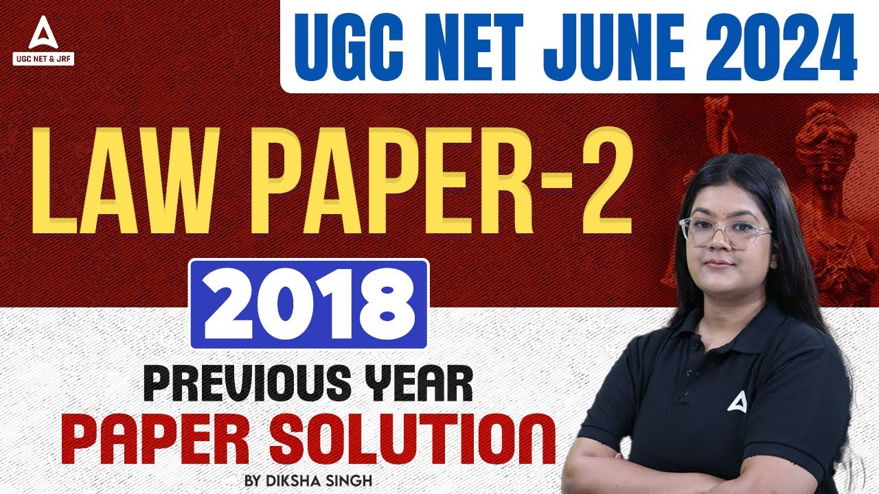 UGC NET Law Previous Year Question Paper | UGC NET Law Preparation By Diksha Ma'am - YouTube