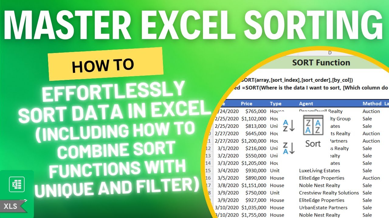 Master Sort With Unique And Filter In Excel Advanced Sorting Mastery 3086