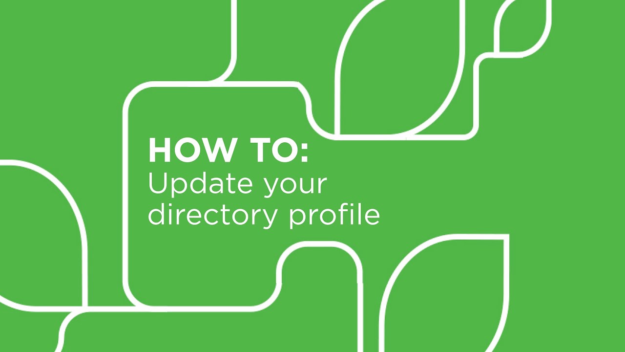 How To: Update your Membership Directory Profile - YouTube