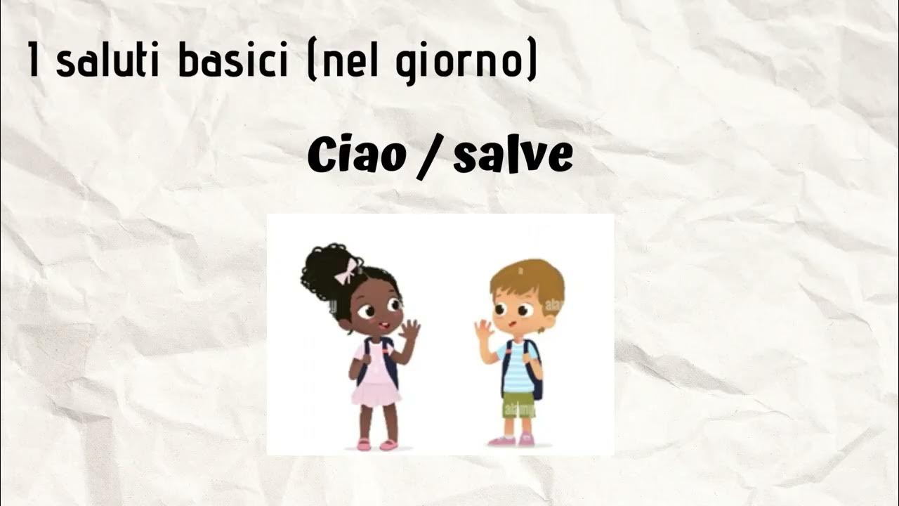 I saluti in italiano - YouTube