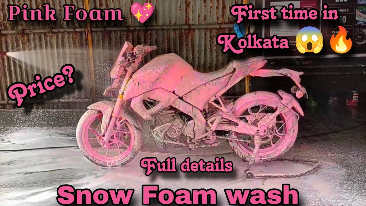 Pink Foam wash on Yamaha Mt15 💖🔥 First time in Kolkata 😱🔥 Price ? full ...