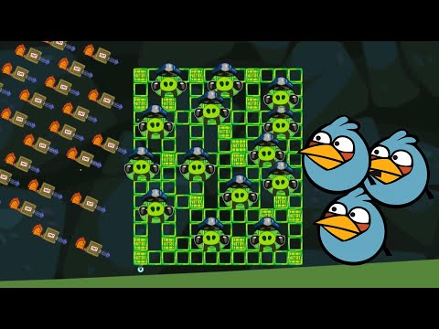 Bad Piggies - FIRING  ARTILLERY TO DESTROY POLICE KING PIG AND BLUE ANGRY BIRDS!
