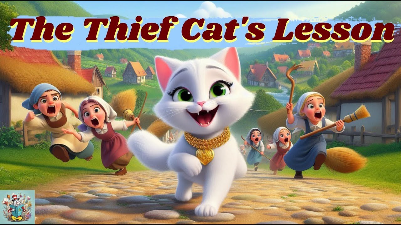 Kid's English Learning Story "The Thief Cat's Lesson" | Kid's Moral Bed ...