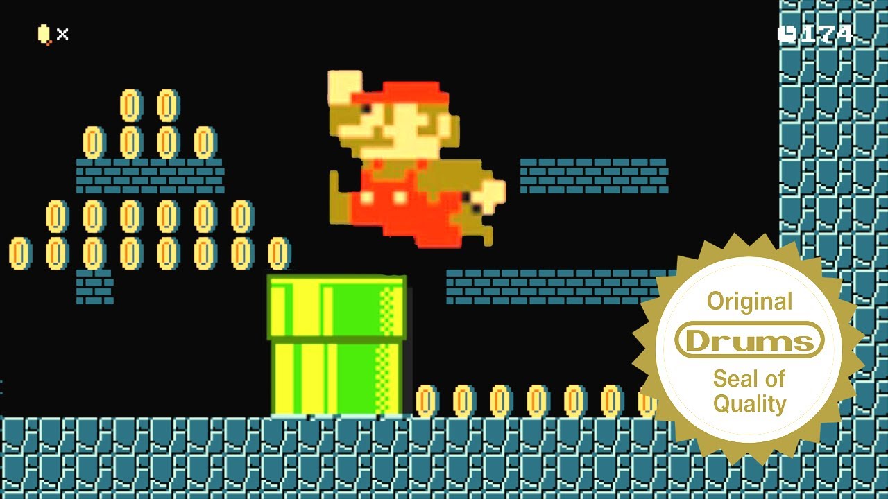 Mario underground level theme with DRUMS! - YouTube