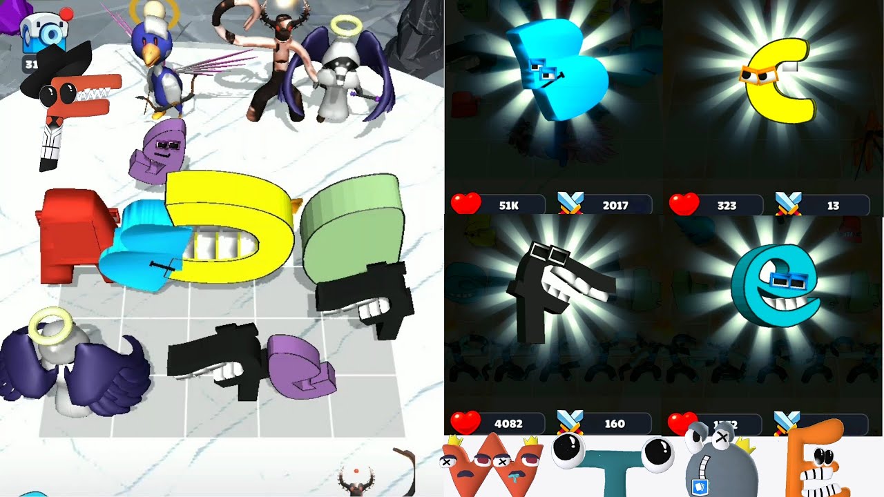 Merge Alphabet Lore Battle New Letter Unlock Alphabet Lore Part 2 ⭐⭐⭐ ...