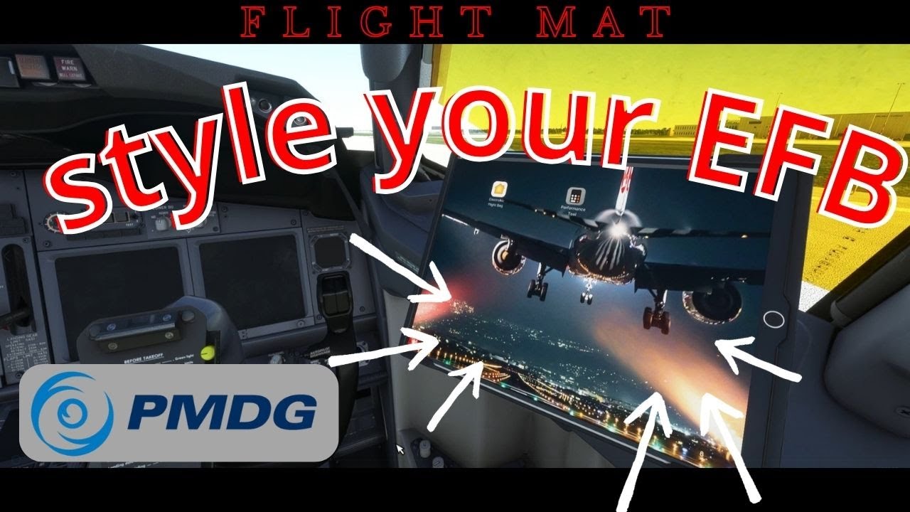 Make your EFB look better PMDG Universal flight tablet - YouTube