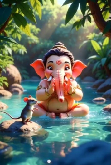 Lord baby cute Ganesh and musak Ji#lordganeshsongs #musak #mataparwati ...