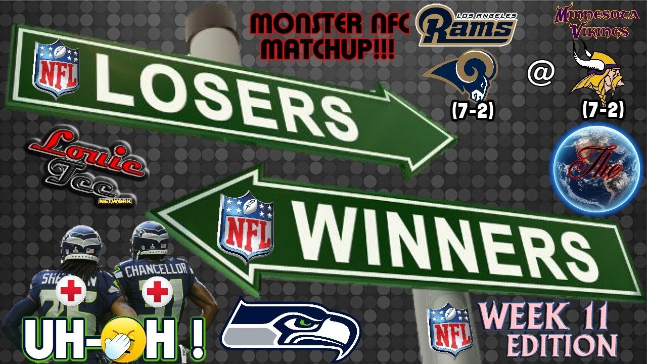 WINNERS & LOSERS Ep.17.11.5 | Week 11 NFL PICKS & POOL STANDINGS - YouTube