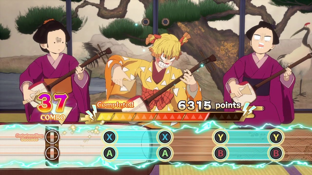 Zenitsu Playing Shamisen Mini game | Demon Slayer Hinokami Chronicles 2 ...