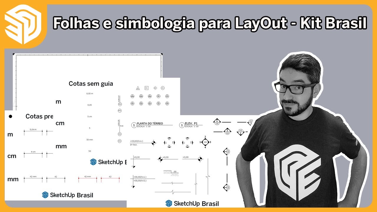 Folhas e simbologia para LayOut - Kit Brasil - YouTube