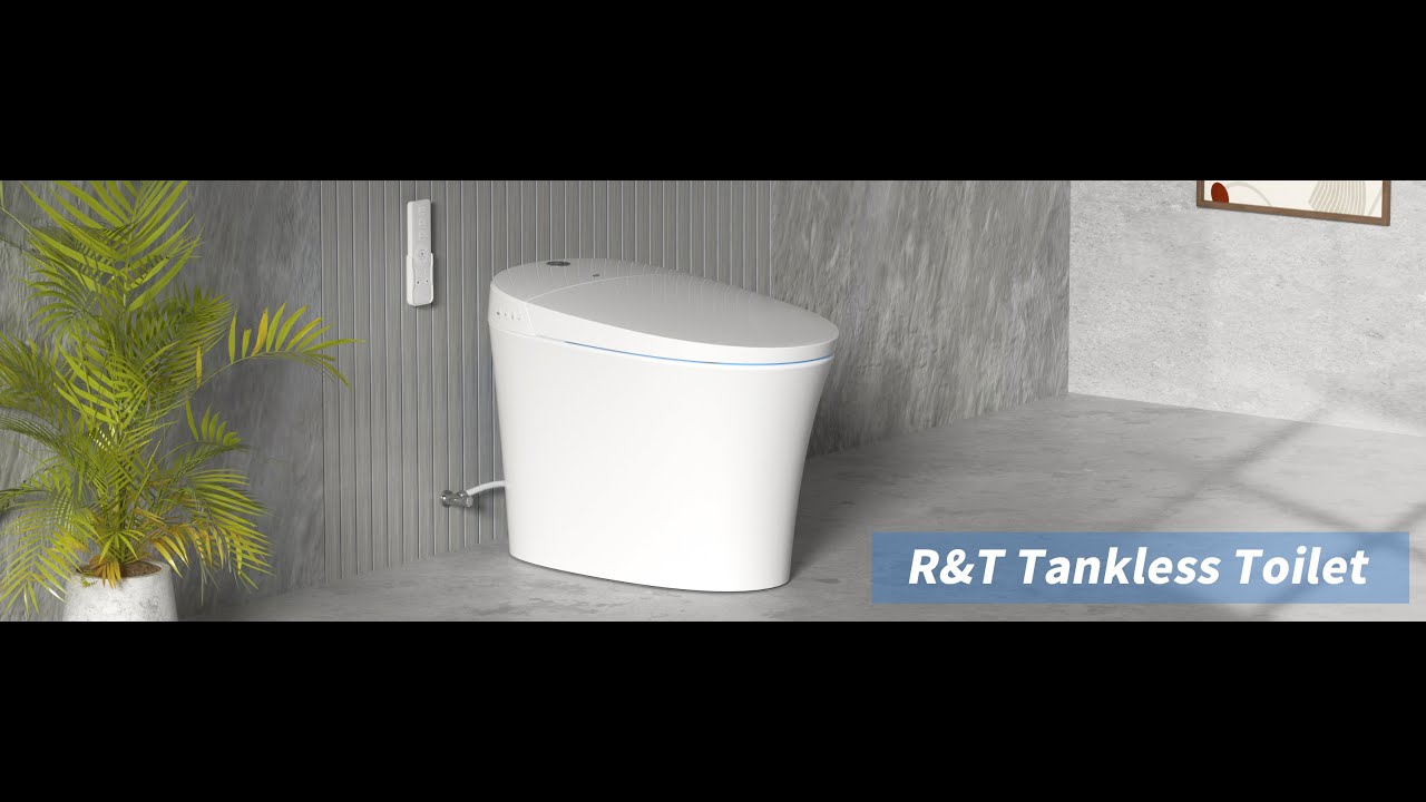 R&T E2 Tankless Smart Toilet Battery-Operated for Your Bathroom - YouTube