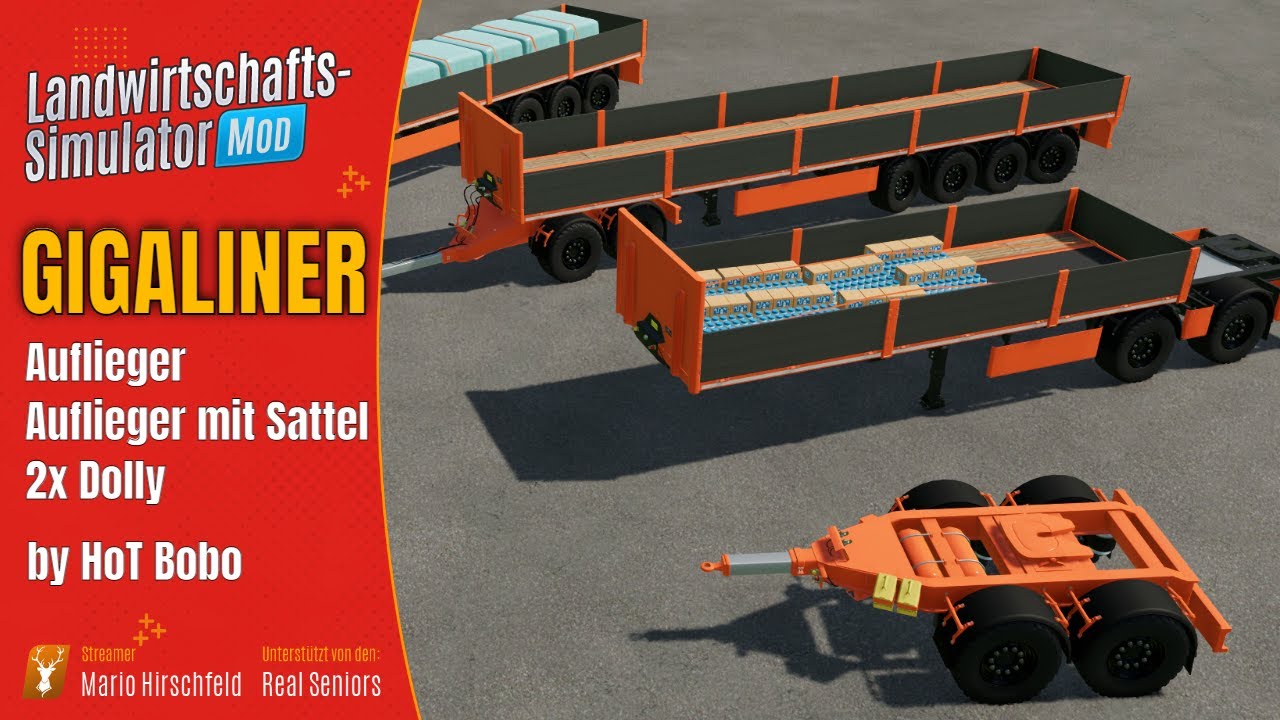 LS22 Modpack / GIGALINER Auflieger mit Autoload // LS22 Mods - YouTube