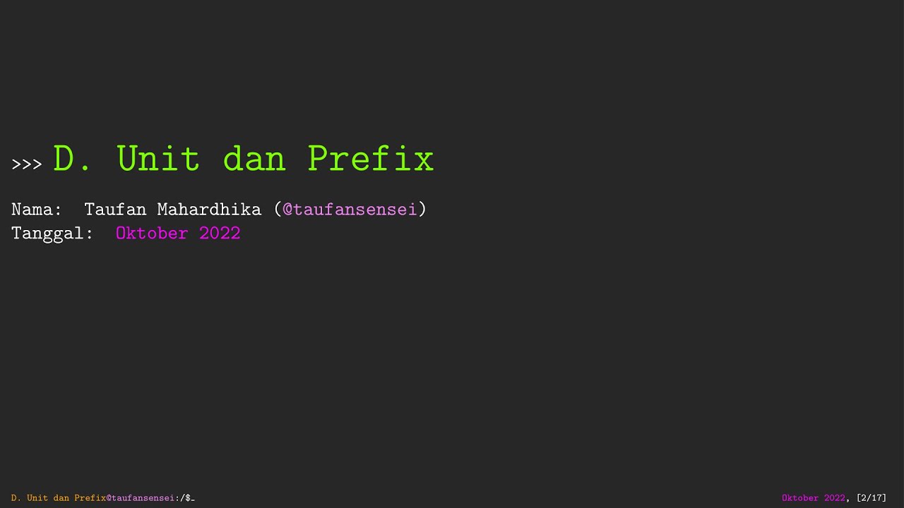 D Unit dan Prefik - Matematika Dasar - YouTube