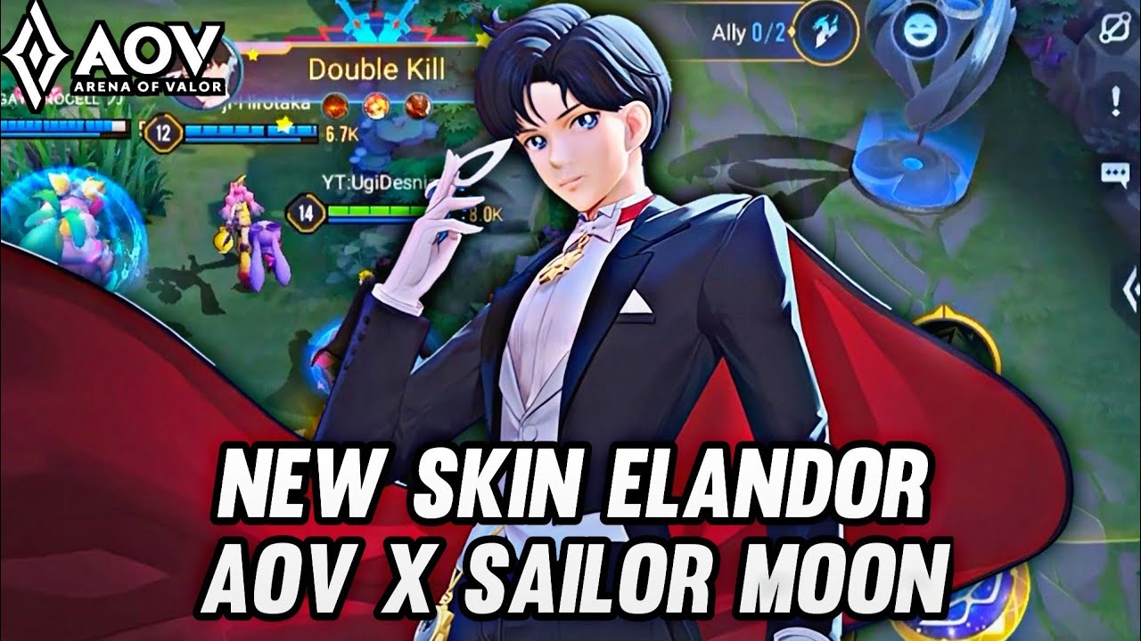 NEW SKIN ELANDOR TUXEDO MASK | AOV X SAILOR MOON - ARENA OF VALOR - YouTube