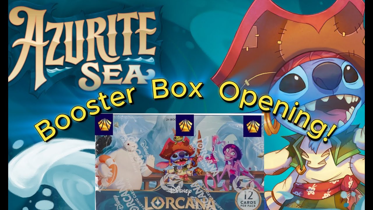 Lorcana Azurite Sea Booster Box Opening - YouTube