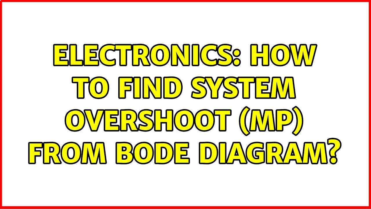 Electronics: How to find system overshoot (Mp) from Bode diagram? - YouTube