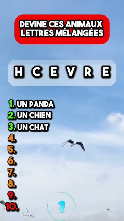 Replace les lettres pour trouver les animaux ! #quiz #animaux #pourtoi ...