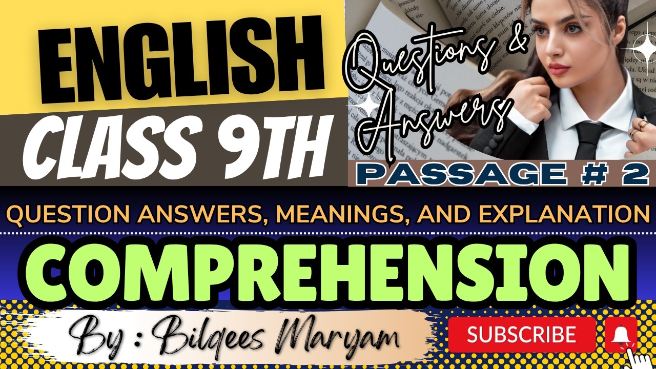 English Class 9th | Passage # 2 | Comprehension - YouTube