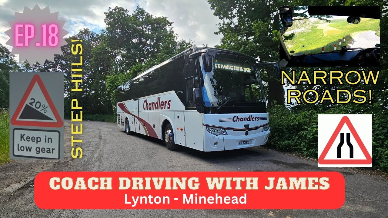 Coach Driving With James Ep.18 - Lynton to Minehead via the A39 - YouTube