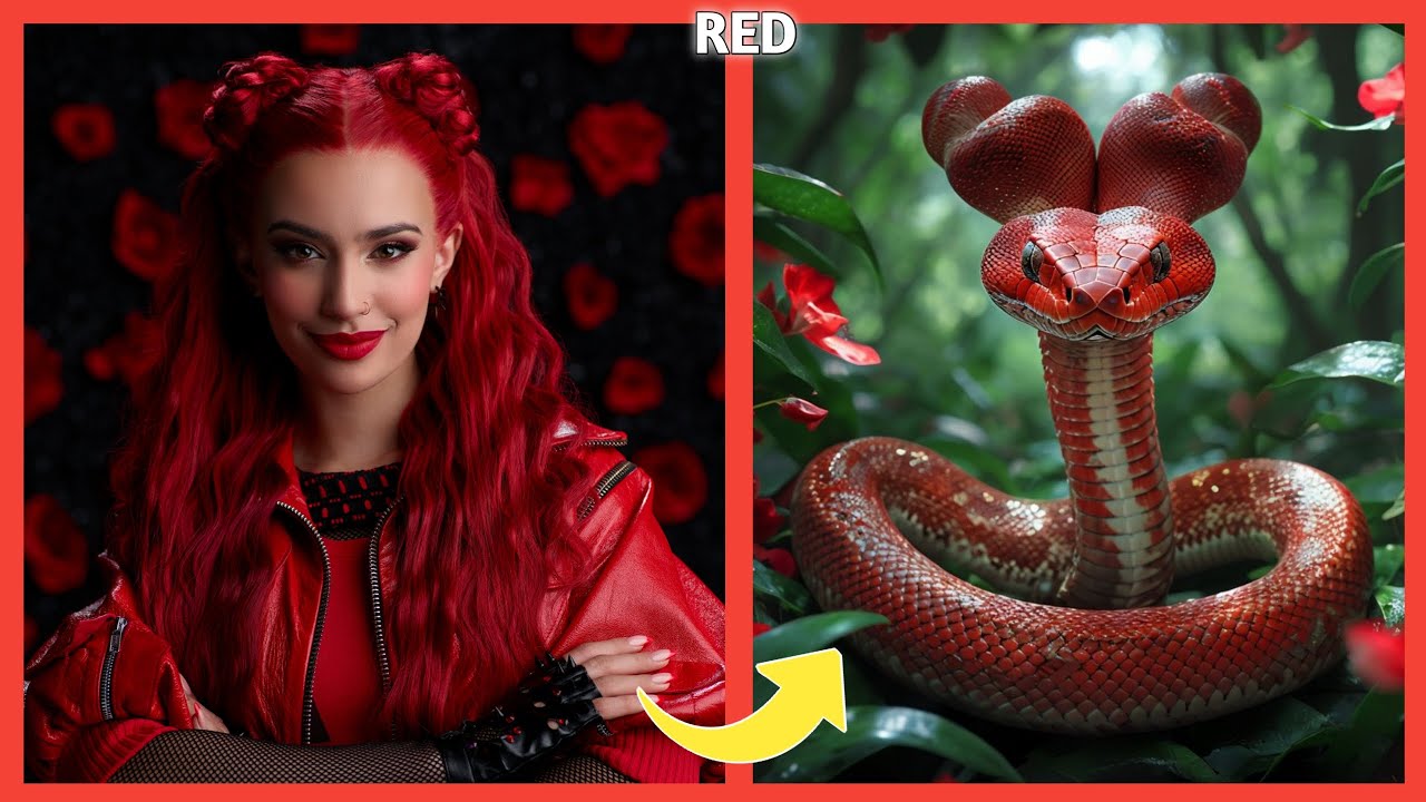 DESCENDANTS THE RISE OF RED CHARACTERS AS SNAKE + GUESS THE EMOJI BY ...