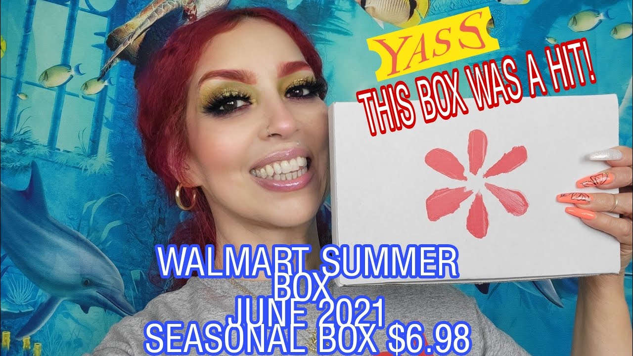 WALMART BEAUTY BOX - JUNE 2021 SEASONAL BOX $6.98 A MONTH - YouTube
