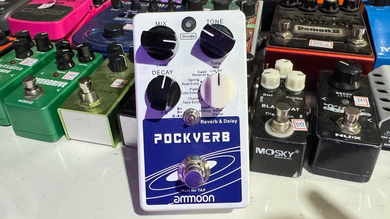 Pedal POCK VERB Ammoon Reverb e Delay - YouTube