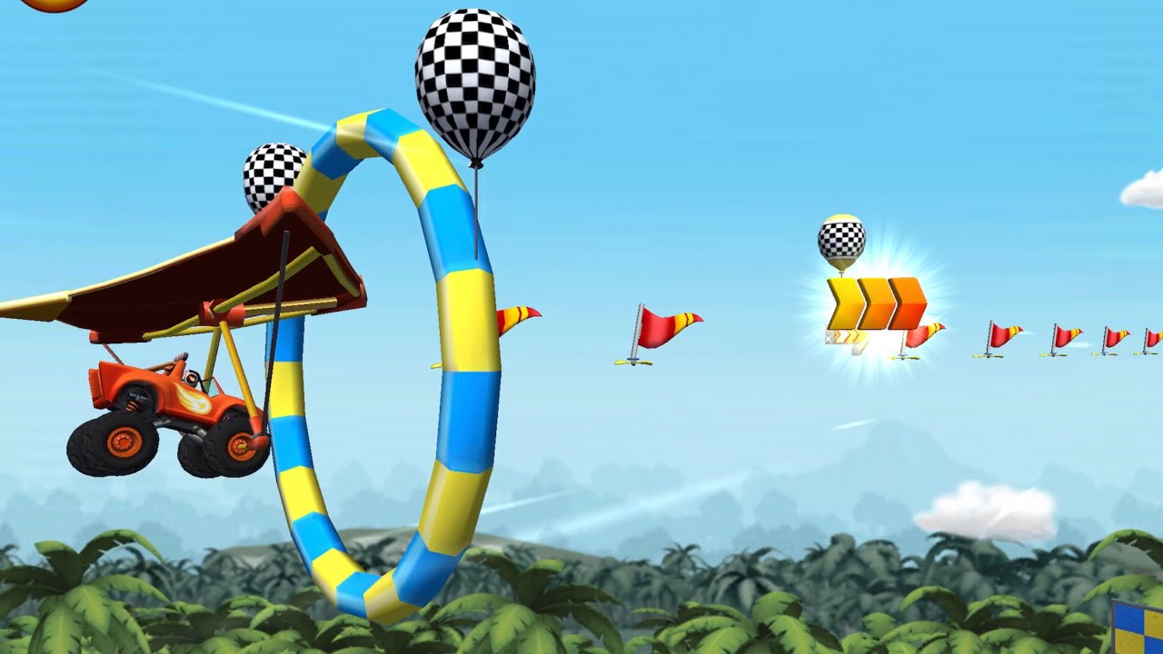 BLAZE! Amazing race GAME! Super fun games for kids - YouTube