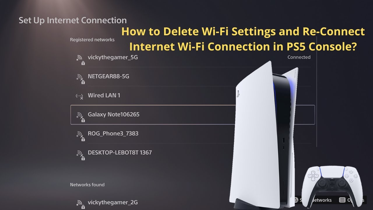 How to Delete Wi-Fi Settings & Re-Connect Internet Wi-Fi Connection PS5 ...