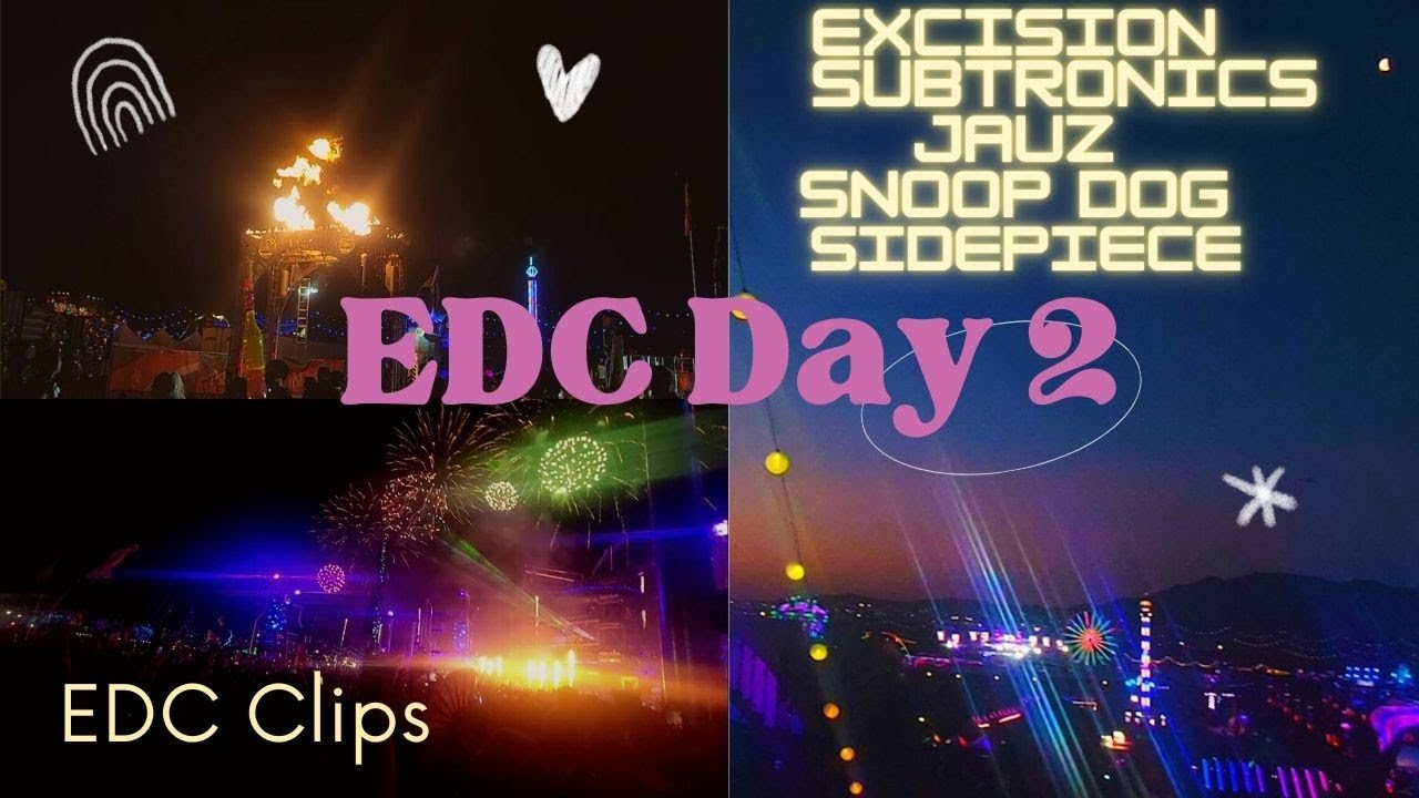 EDC Day 2 |Solo for my 1st time| Snoop Dog, Excision, Subtronics, etc ...