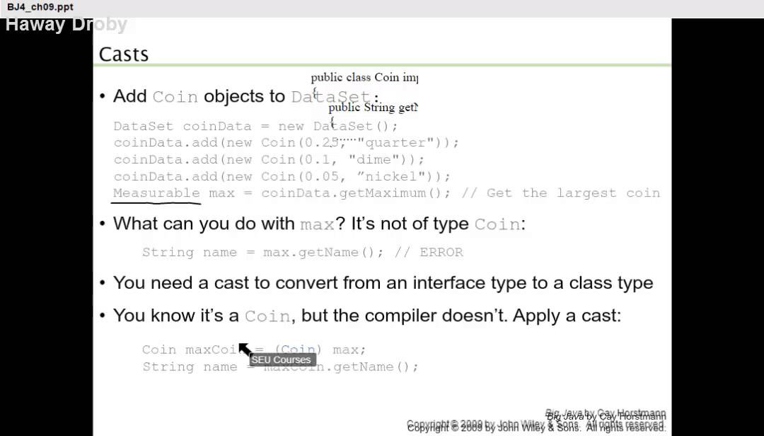 CS141:Interfaces and Polymorphism ..(Part2).. Hamid Alkaff..~ - YouTube