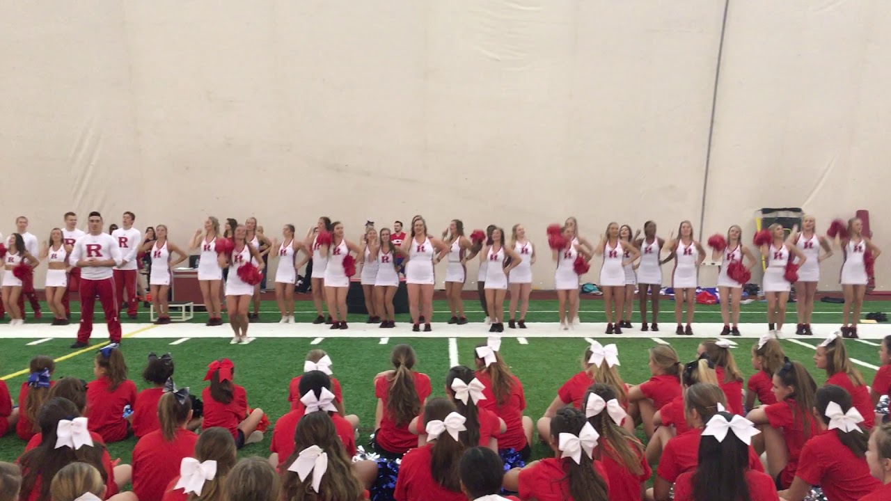 Rutgers Cheerleading Team - RU Spirit Day Practice 2018 - YouTube