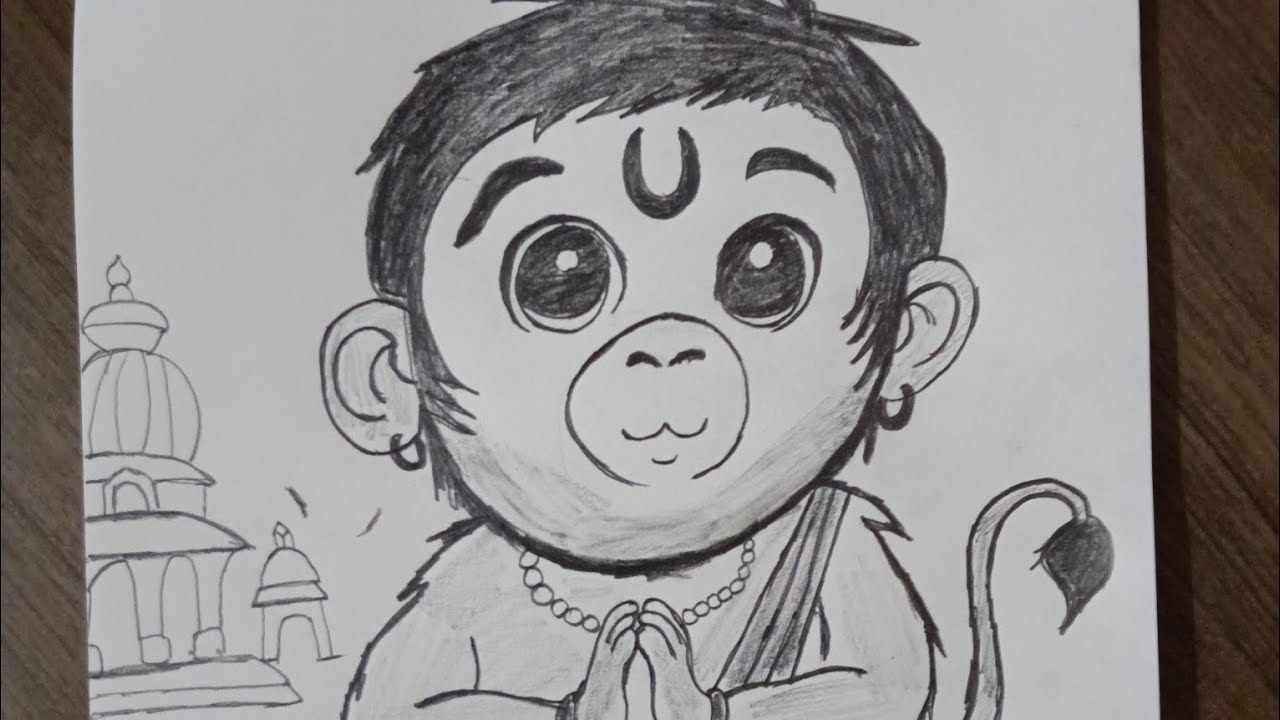 How to Draw Cute Hanuman in Pencil || Pencil Art || Easy Drawing ...