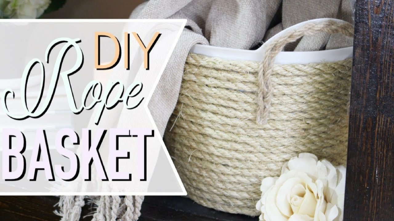 DIY | Rope Basket | Home Decor | AtHomeWithQuita - YouTube